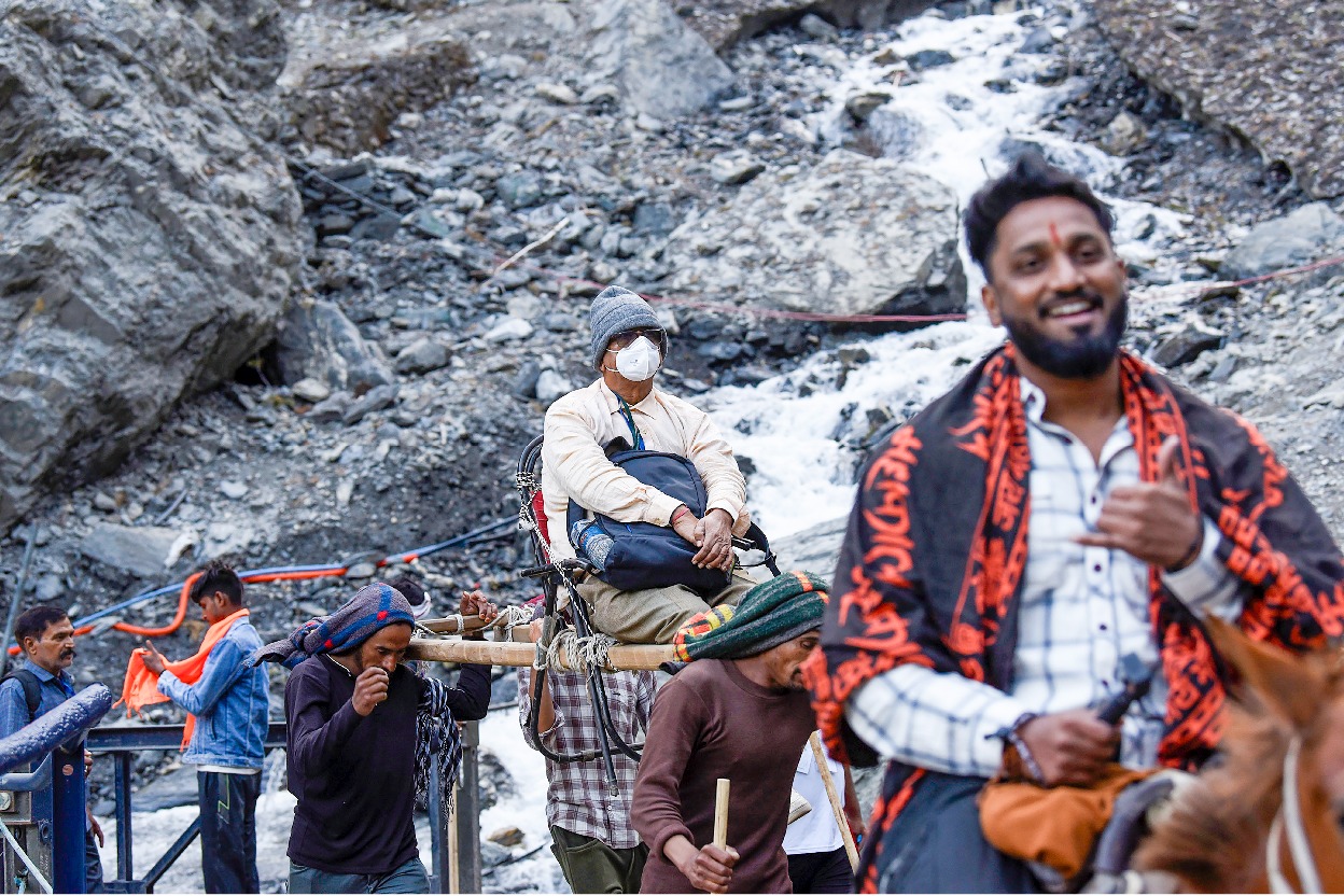Amarnath Yatra: Pilgrims begin spiritual journey towards cave shrine as..